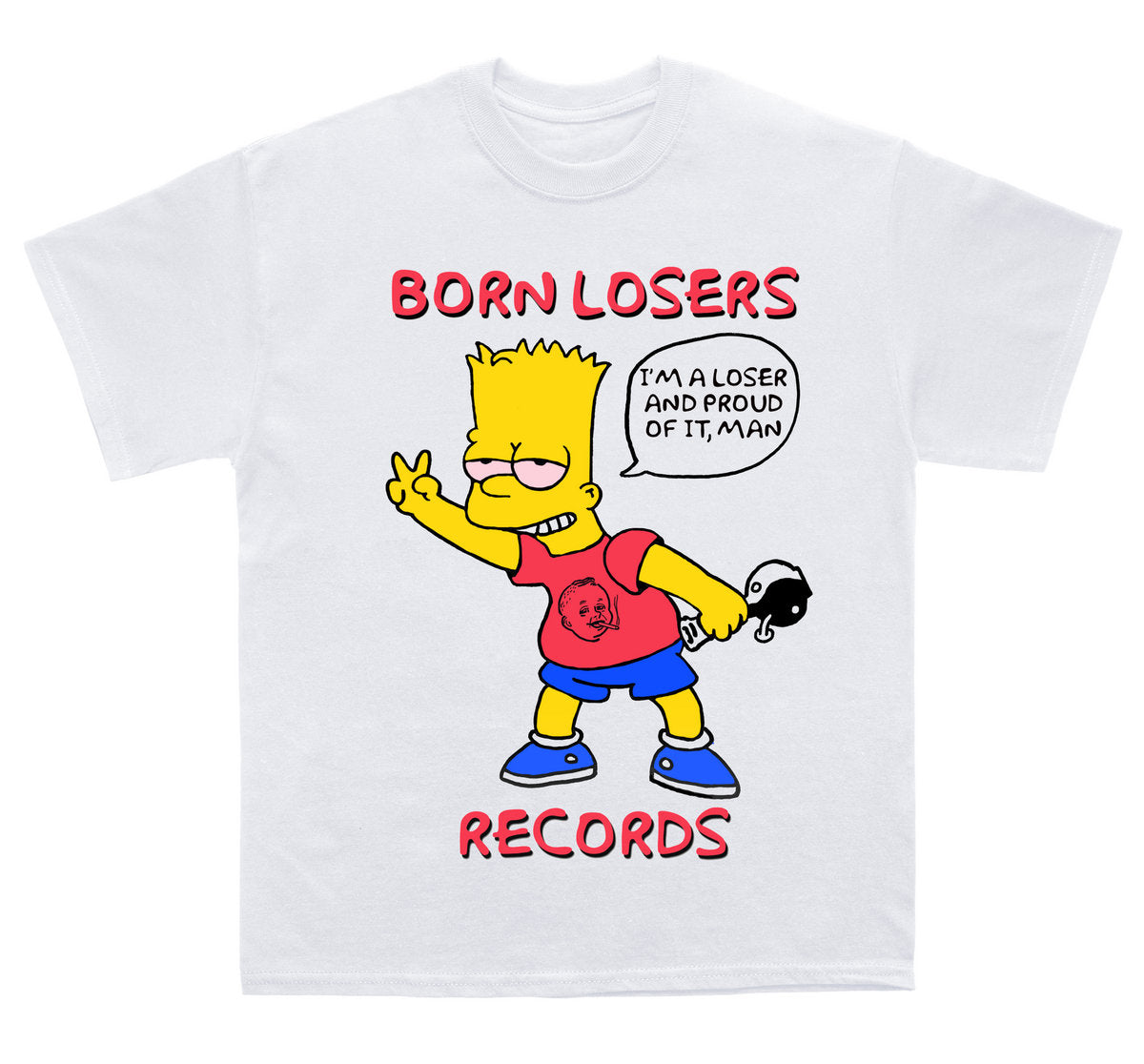 Bart Losers Label Tee – Born Losers Records